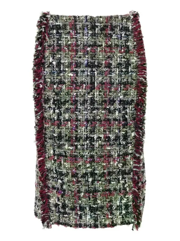 Etro Bouclé Midi Skirt - Grey