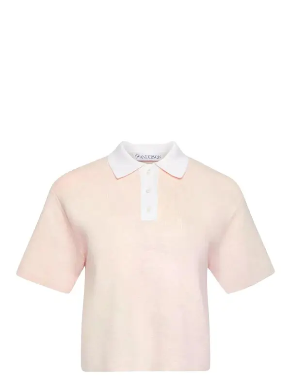 JW Anderson Cropped Polo Shirt - Pink