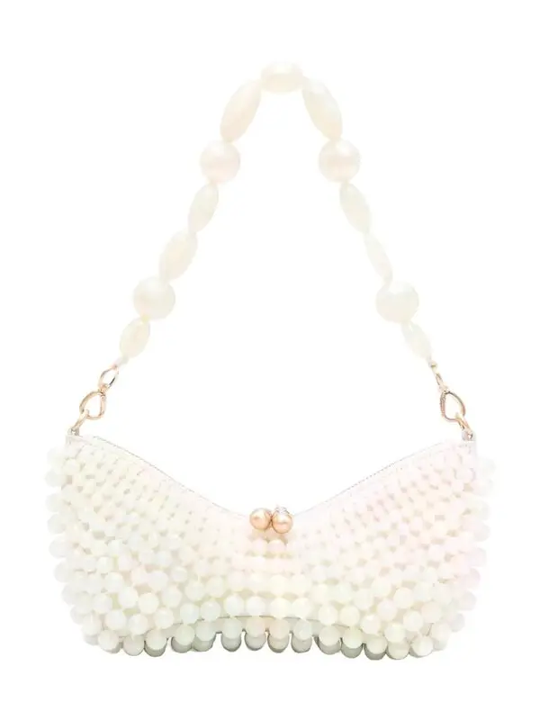 Cult Gaia Mini Mercier Beaded Shoulder Bag - Neutrals