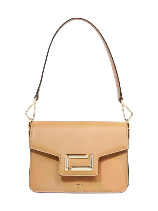 LANCEL Leather Small Flap Bag - Brown