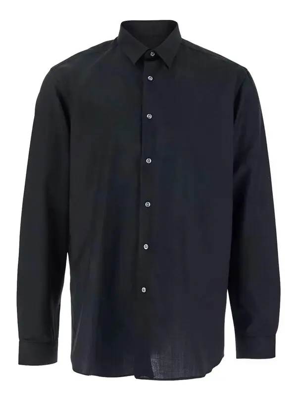 LOW BRAND Mini-logo Tag Shirt - Black