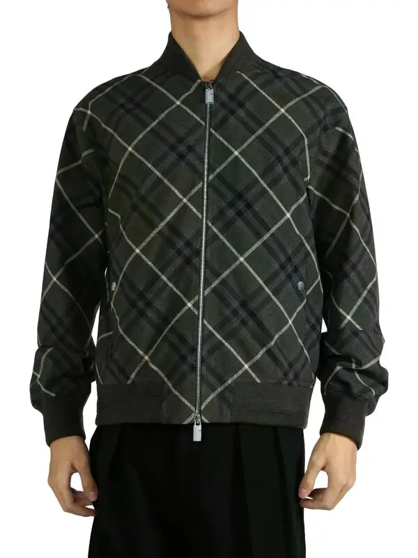 Burberry Check Jacket - Grey