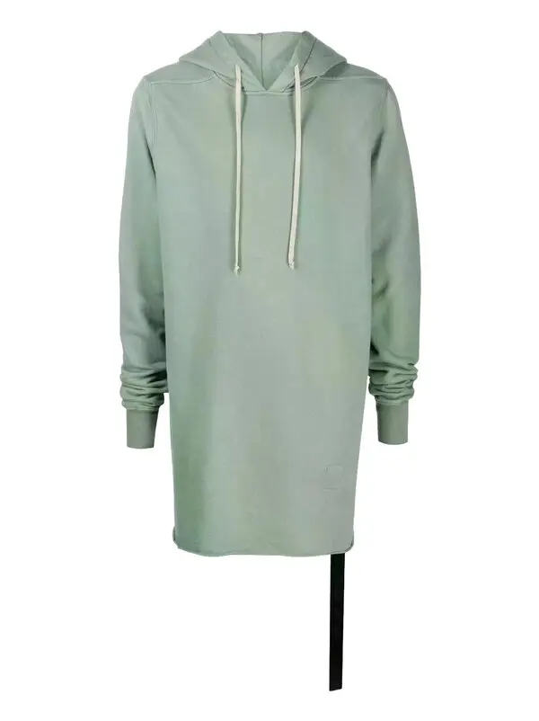 Rick Owens Long-sleeve Rib-trimmed Hoodie - Green