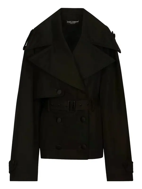 Dolce & Gabbana Belted Double-breasted Jacket - Black