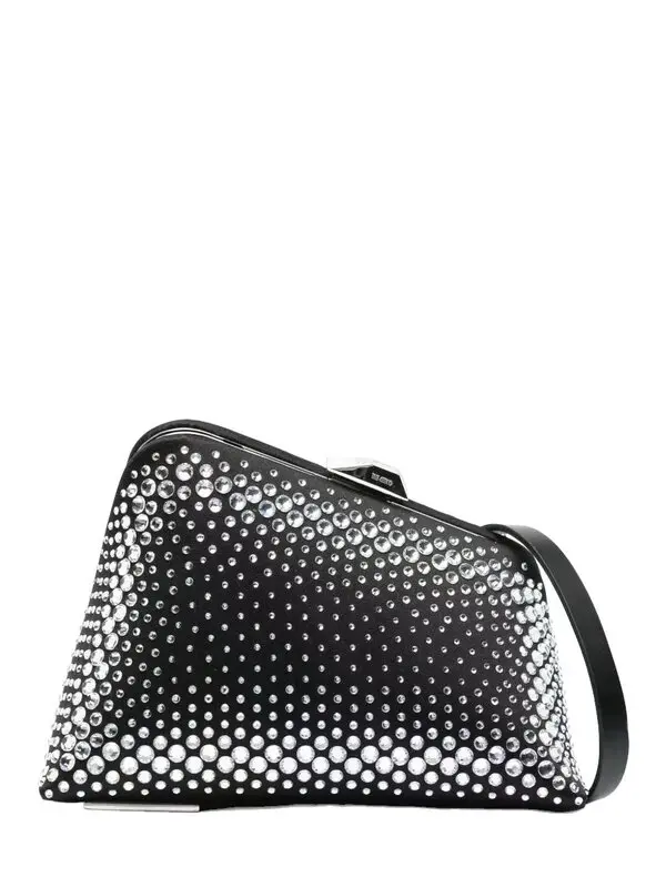 Attico Rhinestone-embellished Clutch Bag - Black