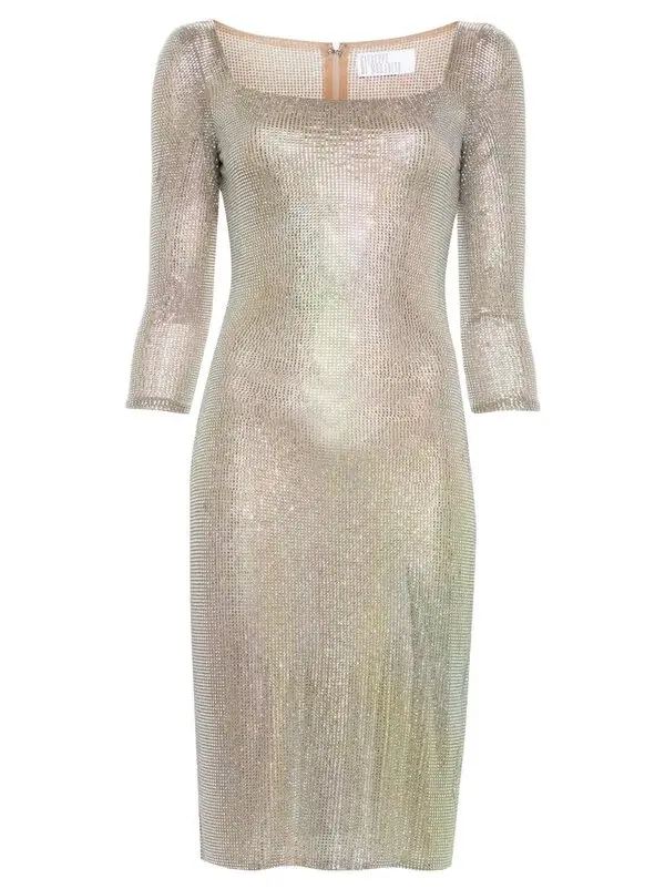 Giuseppe Di Morabito Crystal-embellished Midi Dress - Neutrals