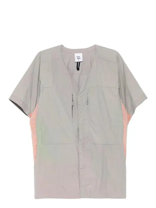 STAIN SHADE V-neck Windbreaker - Grey