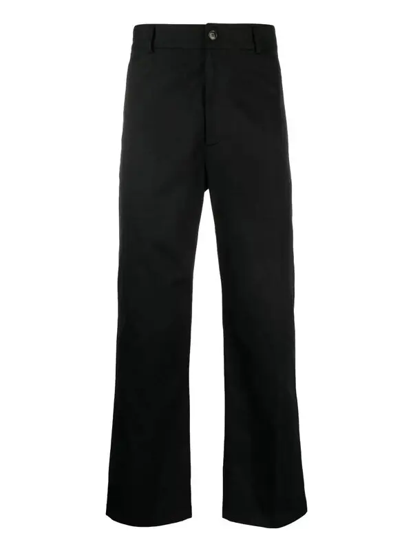 Acne Studios Straight-leg Cotton Trousers - Black