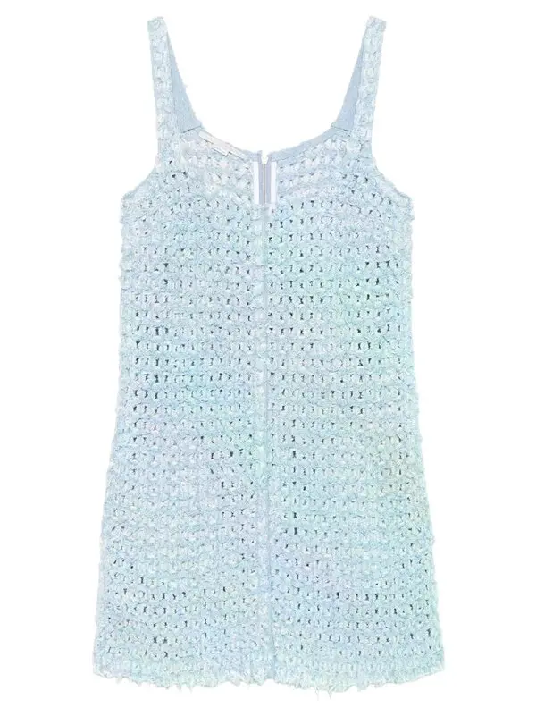 Stella McCartney Bouclé Denim Mini Dress - Blue