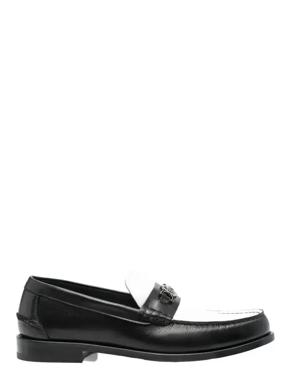 Versace Medusa-plaque Colourblock Loafers - Black