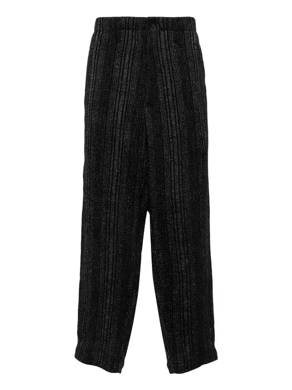 Yohji Yamamoto Z-stripe Wide-leg Trousers - Black