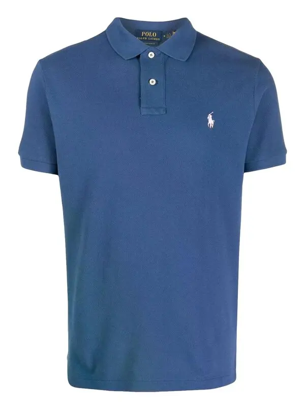 Polo Ralph Lauren Logo-embroidered Short-sleeved Polo Shirt - Blue