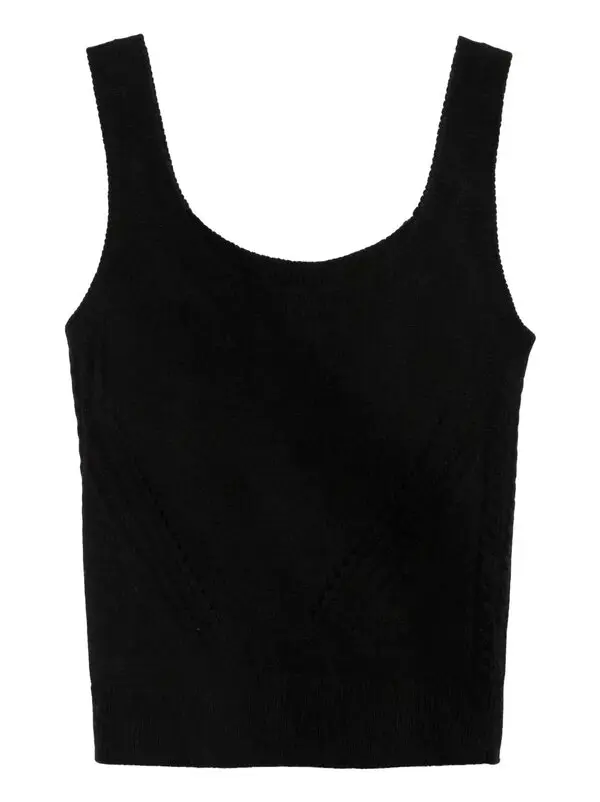 Ermanno Scervino Knitted Tank Top - Black