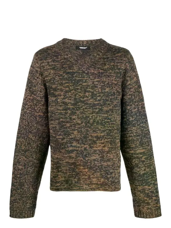 Undercover Intarsia-knit Wool Jumper - Brown