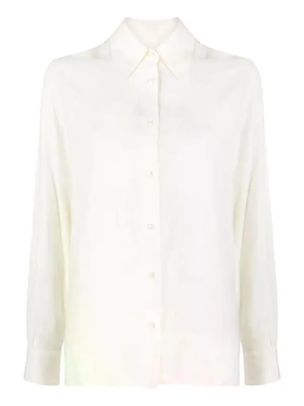 Officine Générale Pointed-collar Button-up Shirt - Neutrals