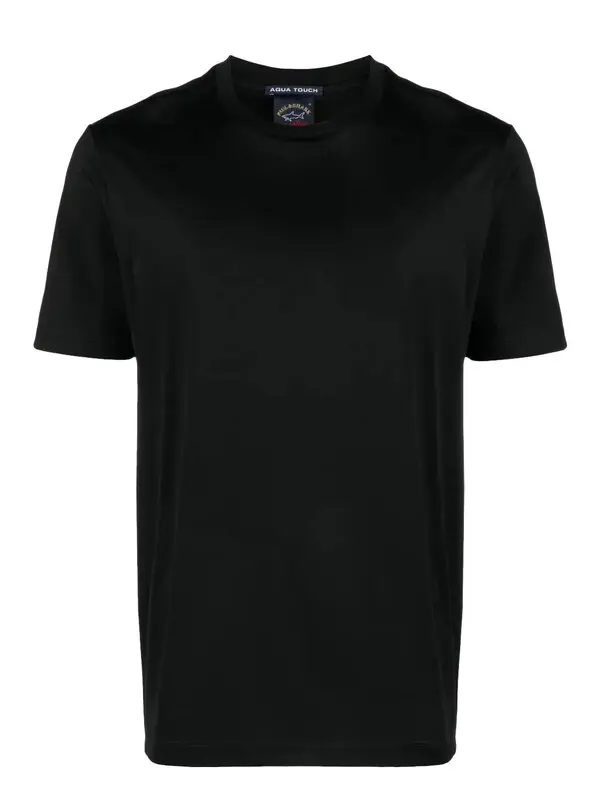 Paul & Shark Logo-tape Cotton Shirt - Black