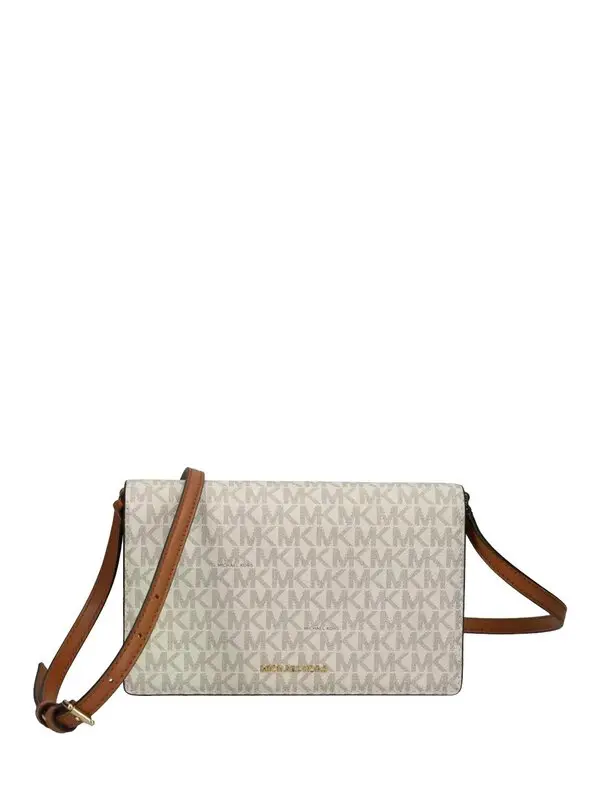 Michael Kors Monogram-logo Crossbody Bag - Neutrals