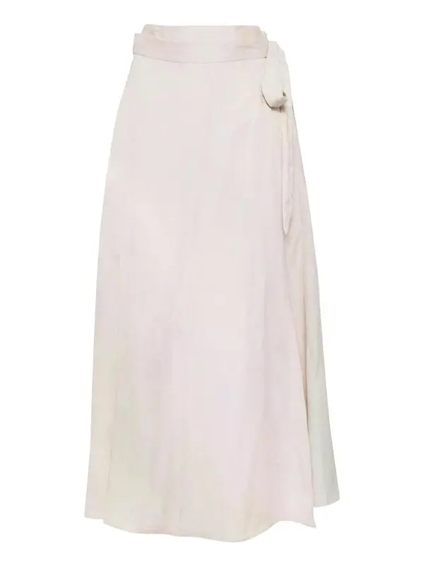 Voz Wrap Around Maxi Skirt - Neutrals