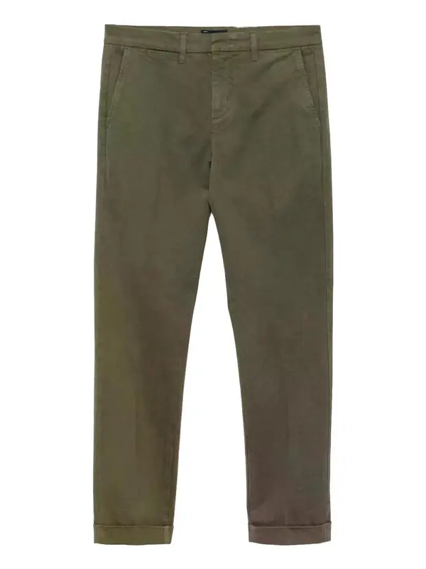 FAY Slim-fit Gabardine Trousers - Green