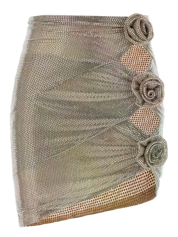 Giuseppe Di Morabito Rhinestone-embellished Tulle Mini Skirt - Neutrals