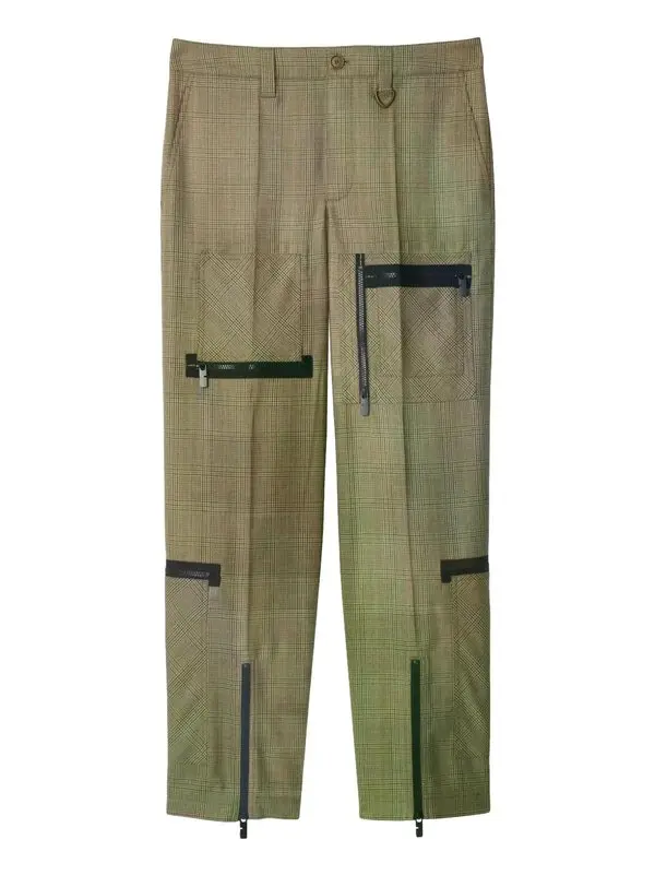 Burberry Check Pattern Trousers - Neutrals