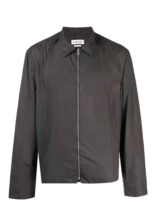 LANVIN Lightweight Zip-up Shirt - Grey