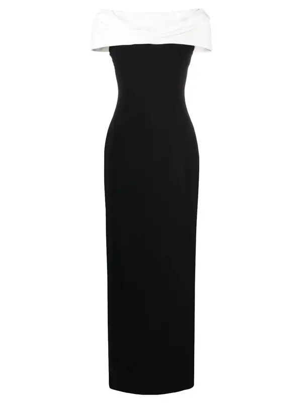 Solace London The Eva Off-shoulder Dress - Black