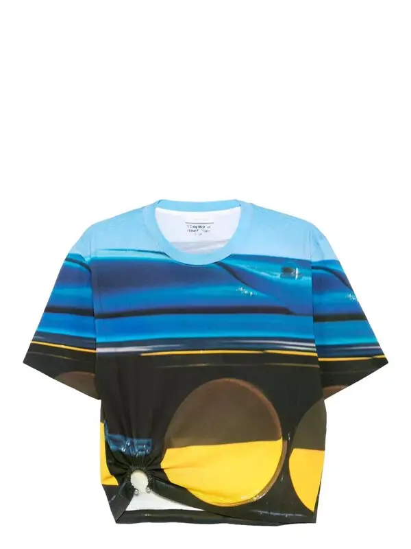 Rabanne Graphic Print T-shirt - Blue
