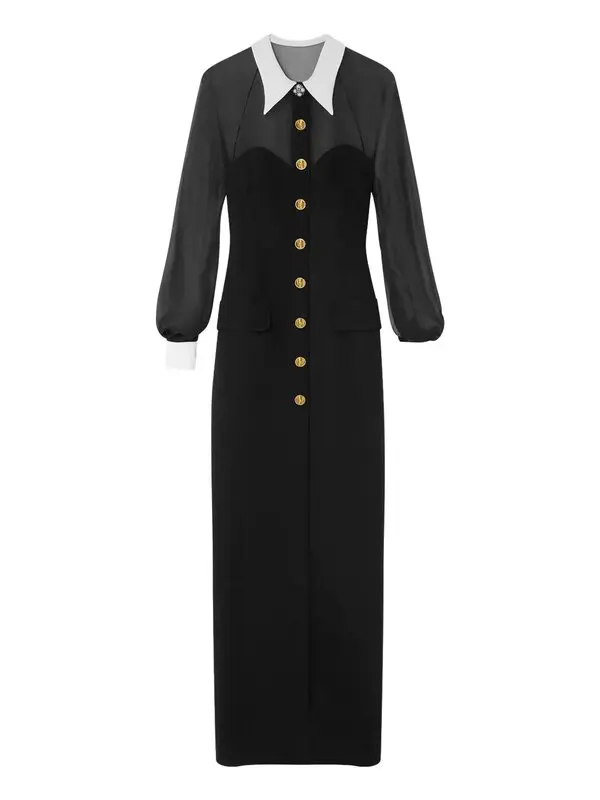 Versace Silk Maxi Dress - Black