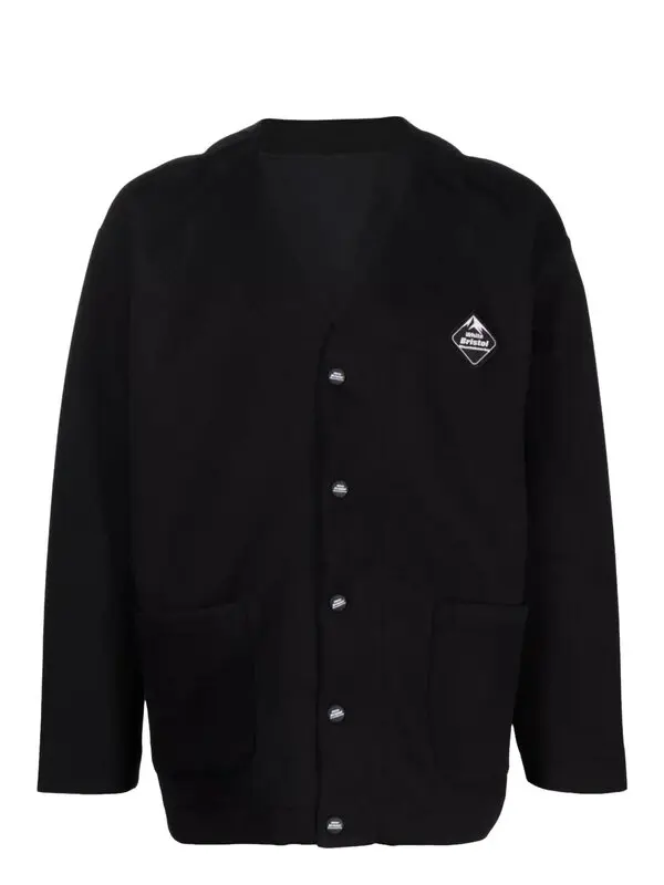 WHITE MOUNTAINEERING Logo-patch Cardigan - Black