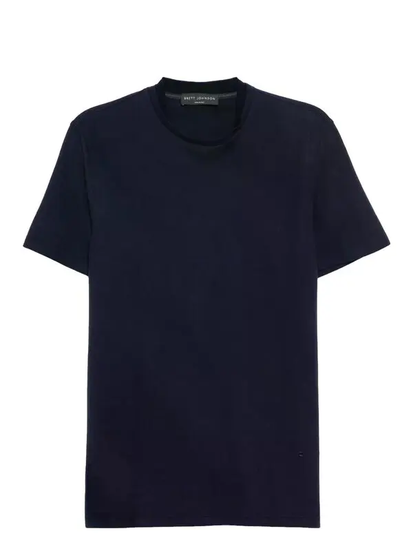 BRETT JOHNSON Double-collar T-shirt - Blue