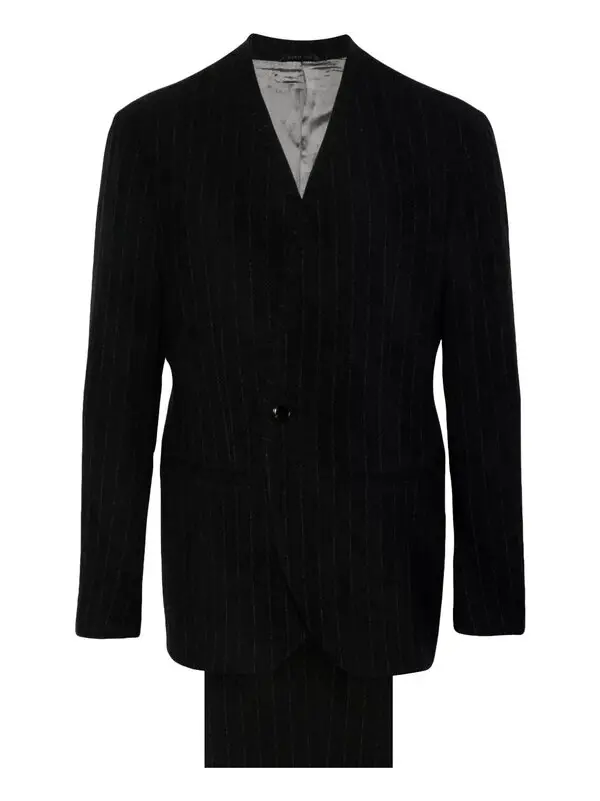 Giorgio Armani Pinstriped Suit - Black
