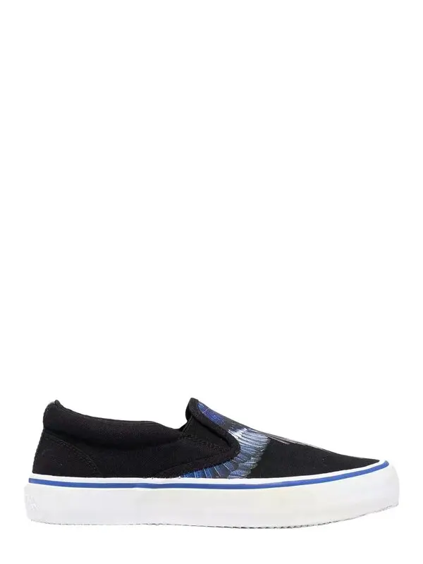 COUNTY OF MILAN Wings-print Slip-on Sneakers - Black