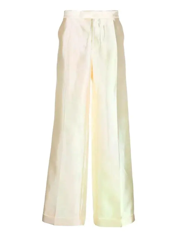MAISON MARGIELA Straight-leg Silk Trousers - Neutrals