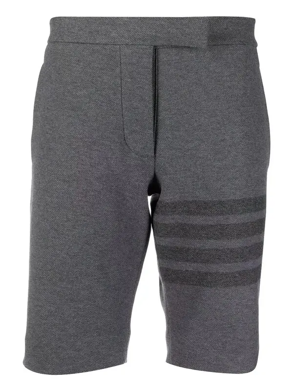 Thom Browne 4-bar Stripe Twill Shorts - Grey