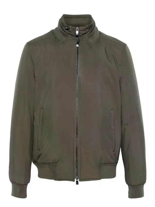 Corneliani Hooded Bomber Jacket - Green