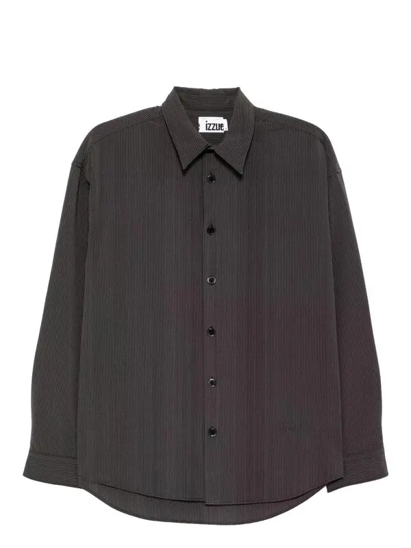 Izzue Logo-embroidered Shirt - Grey