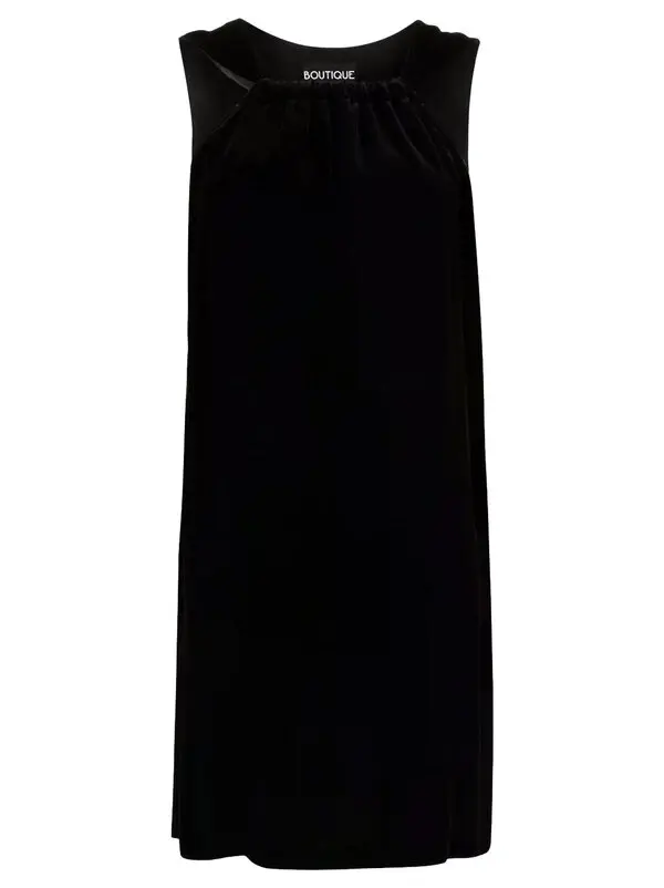Moschino Sleeveless Mini Shift Dress - Black