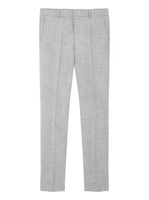 Versace Tailored Wool-blend Trousers - Grey
