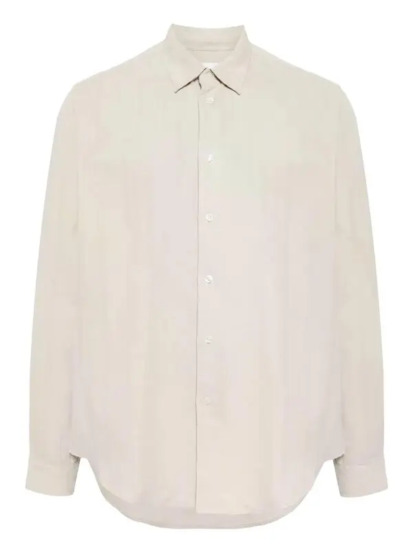 SAMSOE SAMSOE Saliam Fx Cotton Shirt - Neutrals