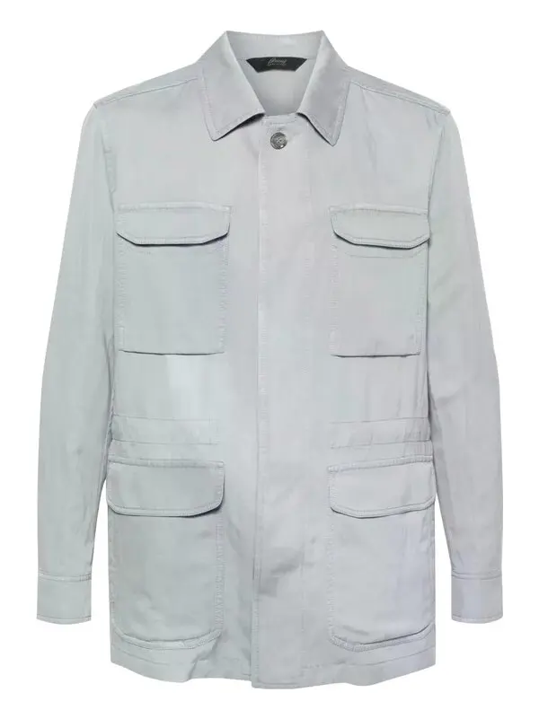 Brioni Sahariana Shirt Jacket - Blue