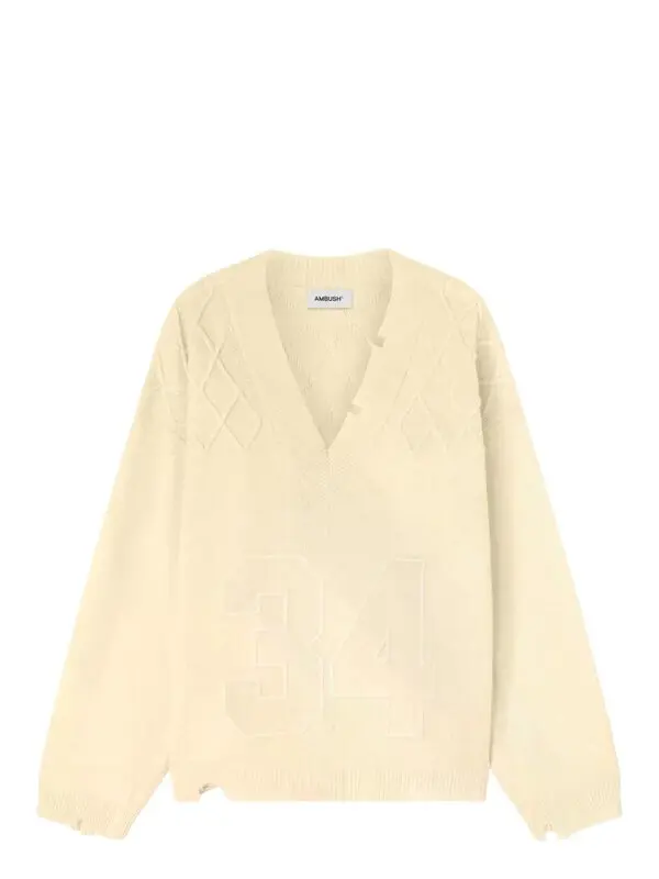 AMBUSH Number-embroidered Jumper - Neutrals