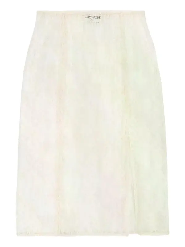 Zadig&Voltaire Justicia Floral-lace Skirt - Neutrals