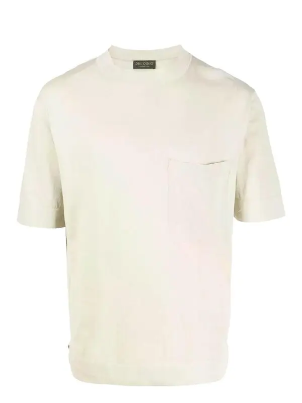 DELL'OGLIO Chest-pocket Plain T-shirt - Neutrals