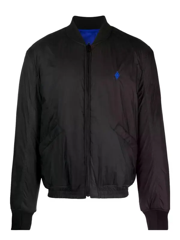 COUNTY OF MILAN Logo-print Reversible Bomber Jacket - Black