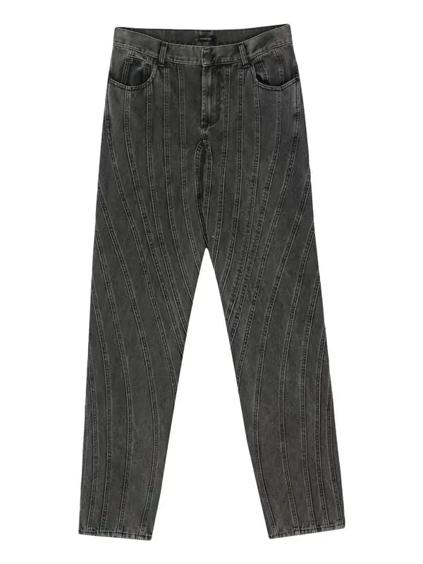 MUGLER Paneled Jeans - Black