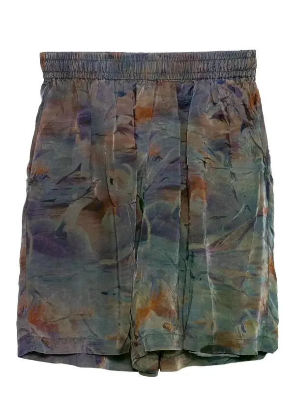 STAIN SHADE Graphic-print Shorts - Brown