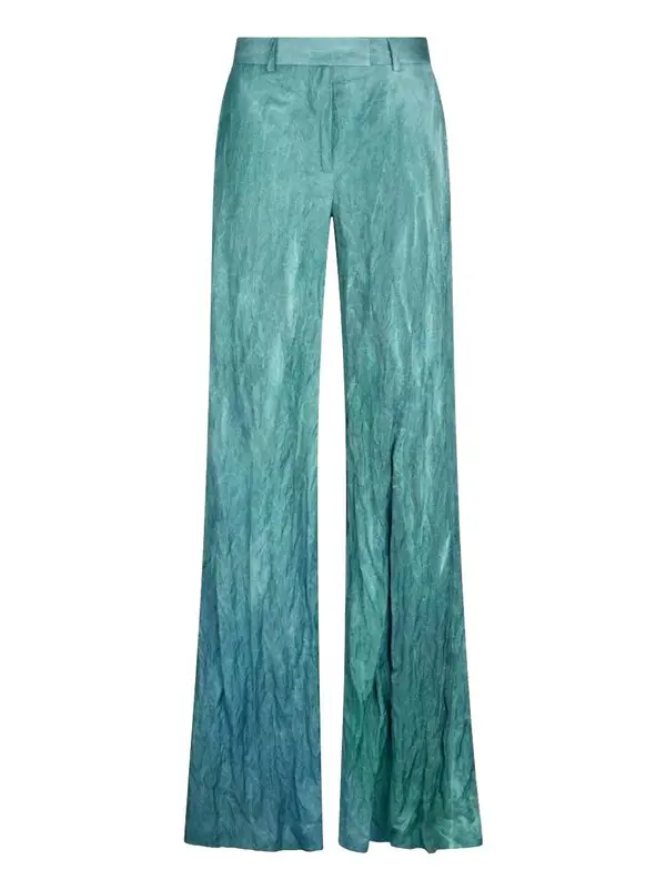 Roberto Cavalli Crease-effect Trousers - Blue