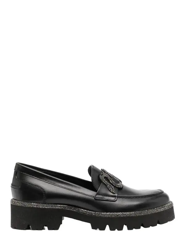 Rene Caovilla Morgana Leather Oxfords - Black