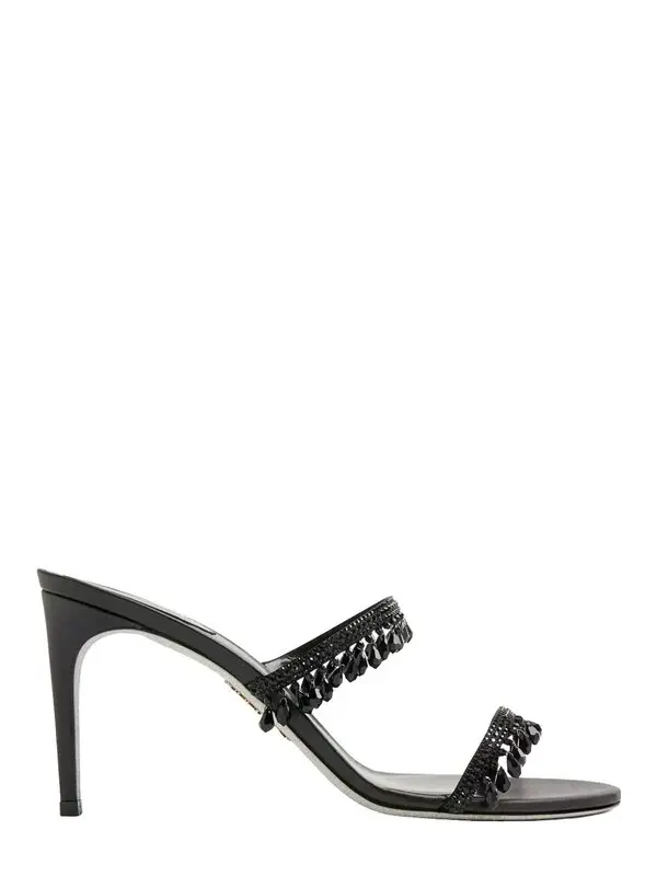 Rene Caovilla Chandelier 80mm Open-toe Sandals - Black